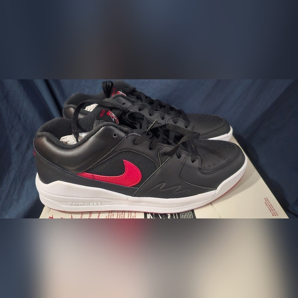 Nike | Shoes | Nike Air Jordan Stadium 9 Sneakers Black White Red ...